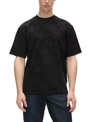 Karl Lagerfeld All-over Monogram T-shirt - Black