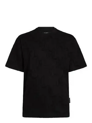 Karl Lagerfeld All-over Monogram T-shirt - Black