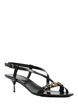 Versace Marisa Leather Sandals - Black