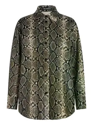 Karl Lagerfeld Faux-python Overshirt - Neutrals