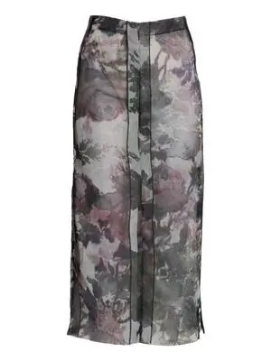 ERDEM Erdem Floral Print Jacquard Skirt