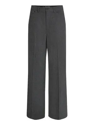Karl Lagerfeld Wide-leg Flannel Pants - Grey