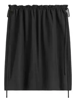 TOTÊME Silk Pajama Skirt Black