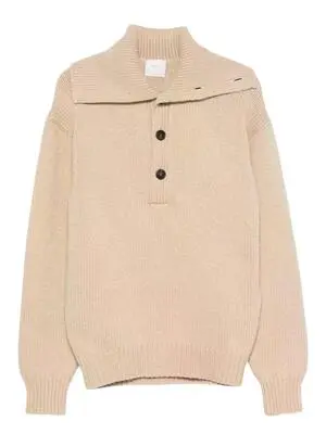 MALO Malo Ribbed Knit Sweater With Button Fastening