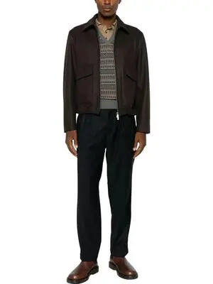 Barena Venezia Pleated Wool Trousers - Blue