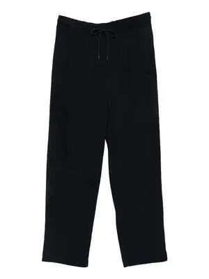 Giorgio Armani Drawstring-waist Textured Trousers - Blue