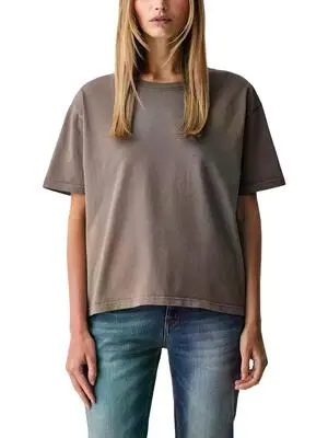 American Vintage Fizvalley Crew-neck Short-sleeve T-shirt - Brown