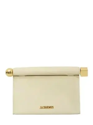 Jacquemus The Rond Carré Clutch Bag Neutrals