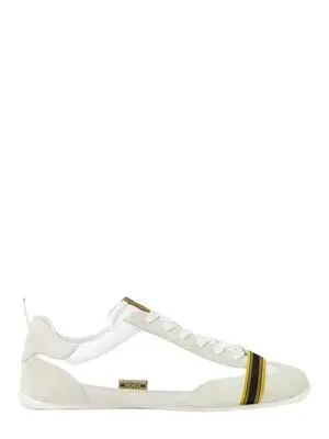 Fendi Leather And Suede Low-top Sneakers - White