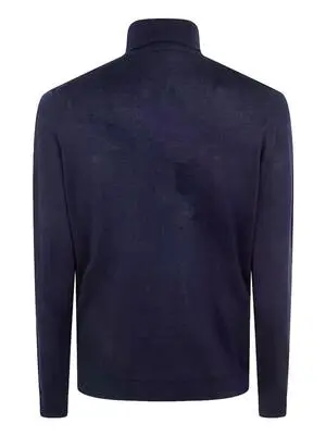 NUUR Roll-neck Wool Sweater - Blue