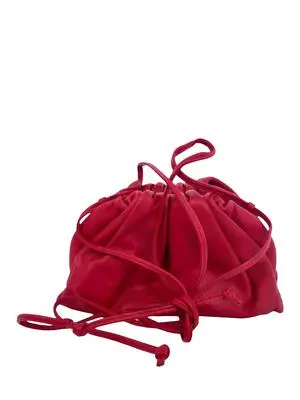 Bottega Veneta The Pouch Gather Clutch Bag - Red