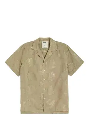 OAS Company Palmoza Rocco Button-down Shirt - Neutrals
