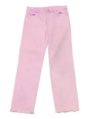 ISABEL MARANT VINTAGE Acid-wash Frayed-cuff Jeans - Pink