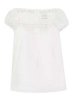 POSSE Posse Veda Crochet-Trim Blouse