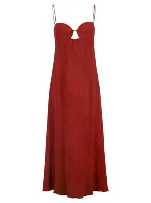 Johanna Ortiz Dream Spinner Cutout-detail Midi Dress - Red