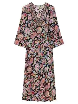 RIXO Tania Bias-cut Silk Midi Dress