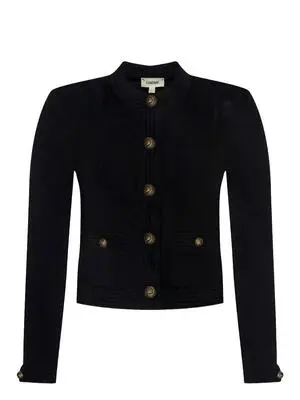 L'Agence Patsy Cropped Cardigan Black