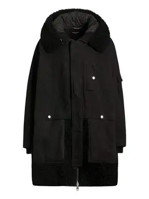 Dolce & Gabbana Hooded Fleece-lined Parka - Black