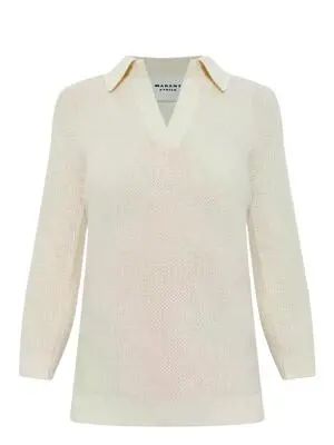 MARANT ETOILE Nathalie Polo Sweater - Neutrals