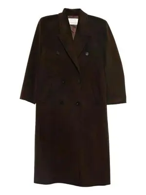 THE FRANKIE SHOP Gaia Double-breasted Coat - Brown