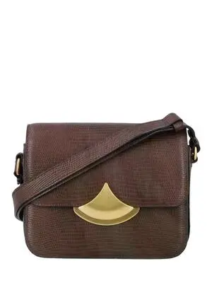 SESSUN Lizard-effect Leather Small Shoulder Bag - Brown