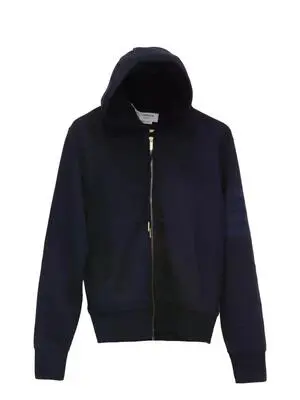 Thom Browne 4-bar Zip-up Hoodie - Blue