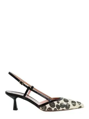 Roberto Festa Dora Polka-dot Slingback Kitten Heel Pumps - Black