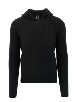 Rick Owens Fine-knit Hoodie - Black