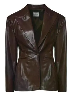 Andamane Single-breasted Peaked-lapel Blazer - Brown