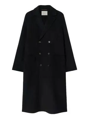 RETORI Retro Double-breasted Wool Coat - Black