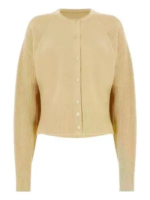Wolford Ribbed-knit Cropped Cardigan - Yellow