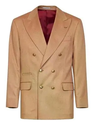 Brunello Cucinelli Double-breasted Peak-lapel Jacket - Neutrals