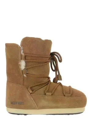 MOON BOOT Moon Boot Shearling-Trimmed Lace-Up Boots