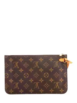LOUIS VUITTON Neverfull Pochette Monogram Canvas Large Pouch - Brown