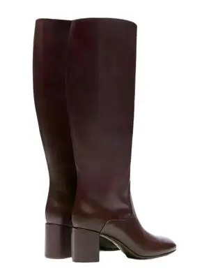 CASADEI Casadei Knee-High Leather Boots With Cylindrical Heel