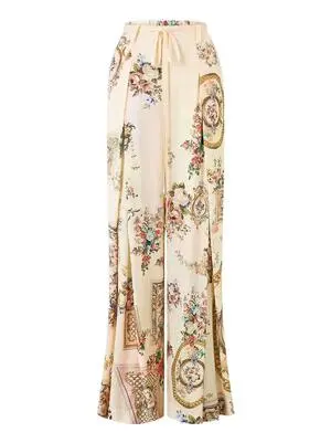 CAMILLA Tie-detail Floral-print Pants