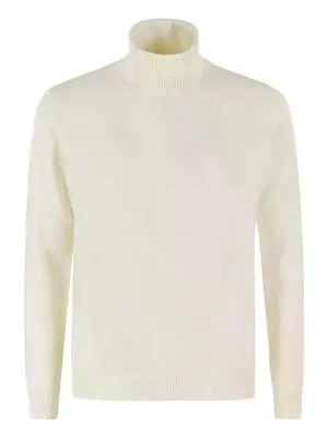 ROBERTO COLLINA Roll-neck Knitted Sweater - Neutrals