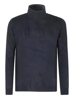 ROBERTO COLLINA Roll-neck Knitted Sweater - Blue
