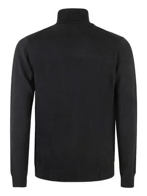 ROBERTO COLLINA Roll-neck Knitted Sweater - Black