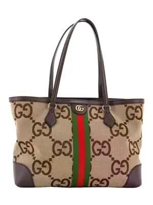 Gucci Ophidia Shopping Jumbo Gg Canvas Medium Tote Bag - Brown