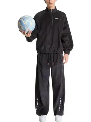 JORDAN Flight Corduroy Half-zip Sweater - Black