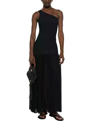 Hunza G Sandy One-shoulder Maxi Dress - Black