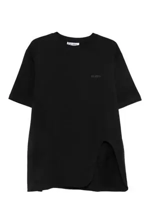 Attico Logo-embroidered T-shirt - Black