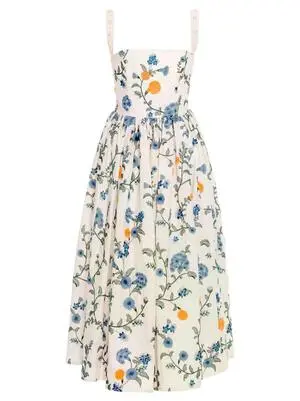 Agua Bendita Mielero Brisa Midi Dress - Neutrals
