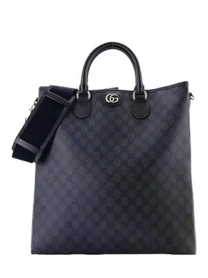 Gucci Ophidia Convertible Gg Coated Canvas Medium Tote Bag - Blue