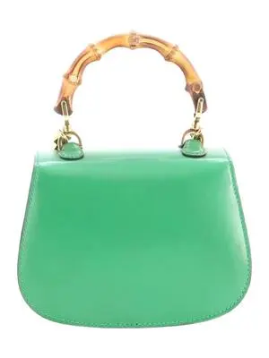 Gucci Bamboo 1947 Top Handle Bag Leather Mini Shoulder Bag Green
