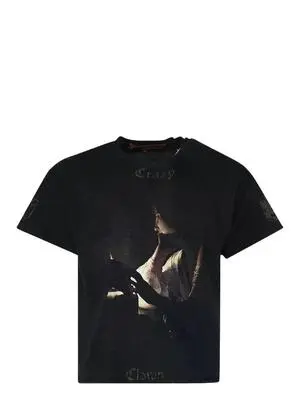 CRAZY CLOWN L.A. Georges De La Tour-print T-shirt - Black