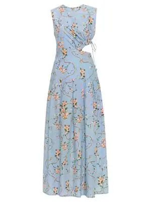 Agua Bendita Otoño Navegante Midi Dress - Blue