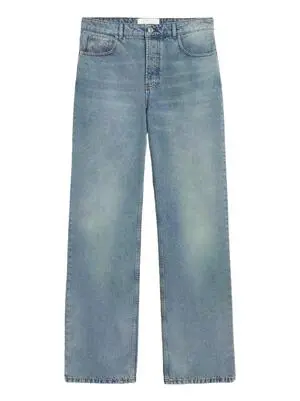 AMI Paris Large Fit Cotton Jeans - Blue