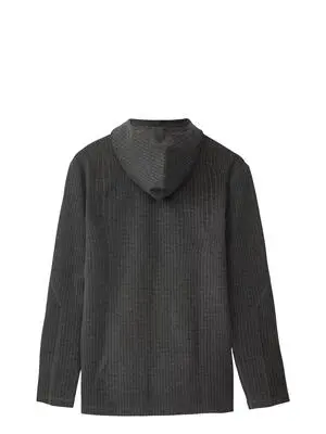 Liam Hodges Pinstripe-pattern Hoodie - Grey